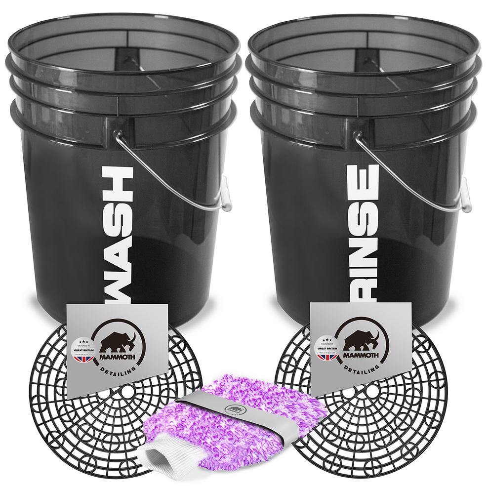 5pc Pro Detailing Wash Bucket Set Black – Mammoth Microfibres